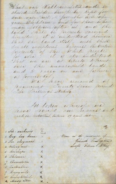 Douglas Treaty - Tsawout First Nation